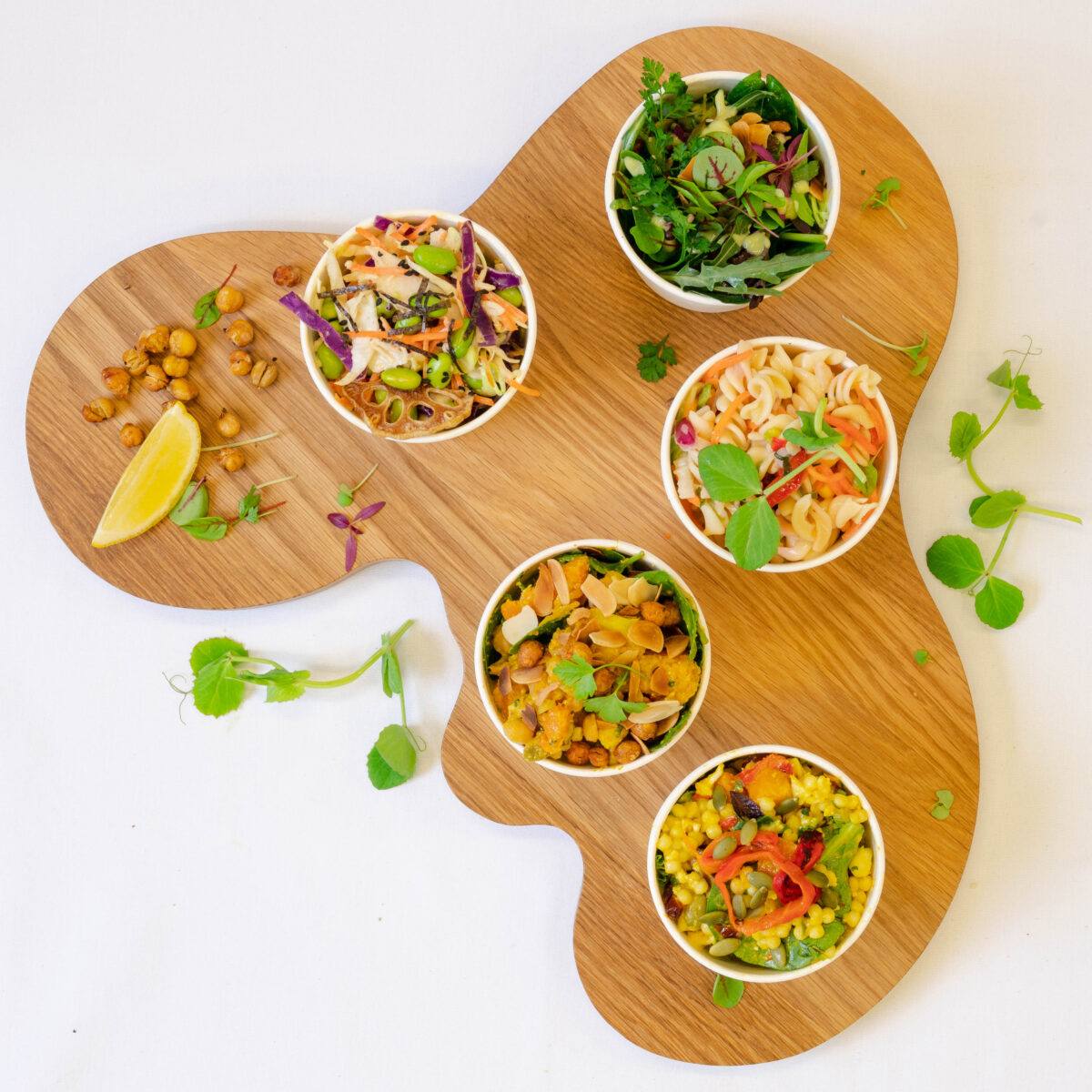 Chefs assortment of salad bowls - Flavours Catering + Events
