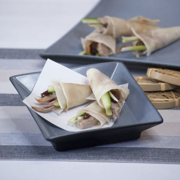 Chinese Peking duck pancake wraps - Flavours Catering + Events