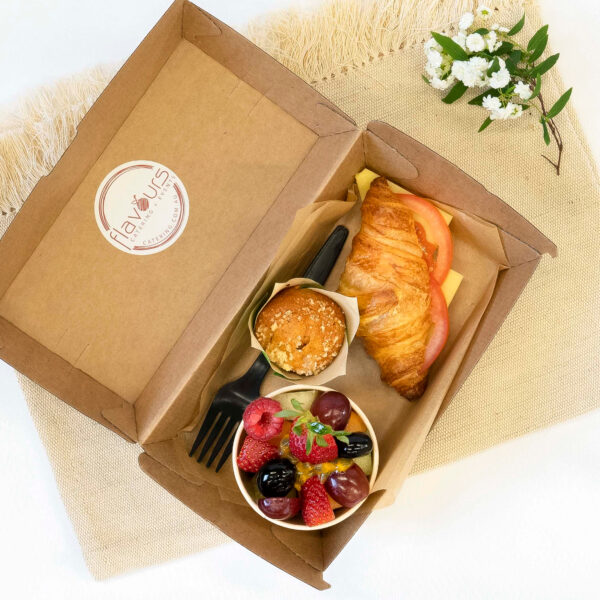 Vegetarian light breakfast box - Flavours Catering + Events