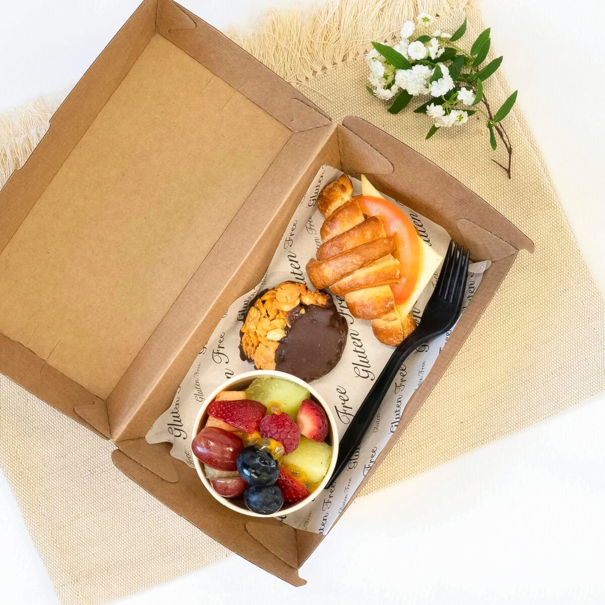 Gluten free light breakfast box - Flavours Catering + Events