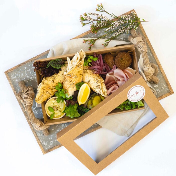 Mediterranean mezze box - Flavours Catering + Events